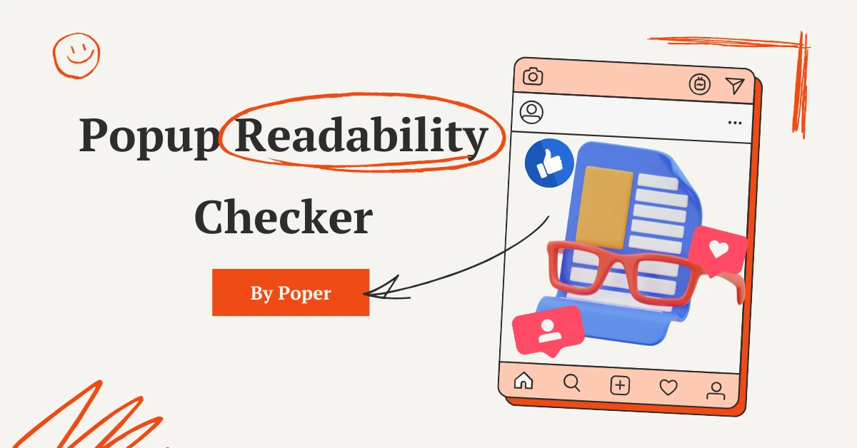 Free AI Popup Readability Checker by Poper